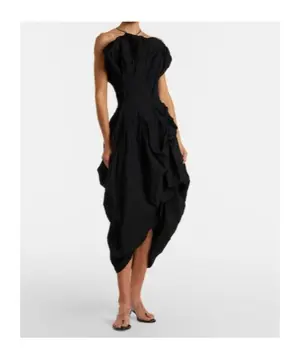Magda Butrym Draped Cotton-blend Cocktail Dress