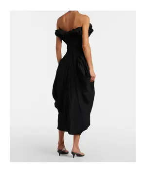 Magda Butrym Draped Cotton-blend Cocktail Dress