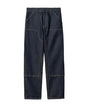 Carhartt Work In Progress Logo-patch Straight-leg Jeans - Black