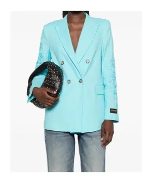 ERMANNO FIRENZE Embroidered Double-breasted Blazer