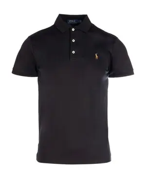 Polo Ralph Lauren Embroidered Logo Polo Shirt - Black