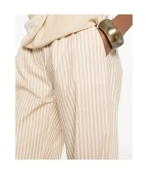 ERMANNO FIRENZE Striped Wide-leg Trousers