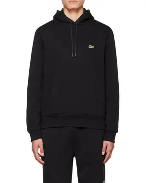 Lacoste Drawstring Hooded Hoodie - Black