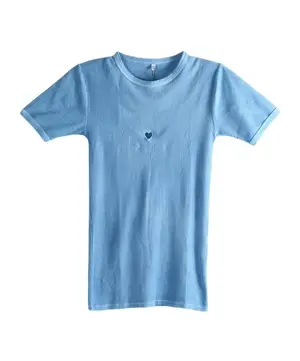 BASERANGE Heart-detail T-shirt - Blue