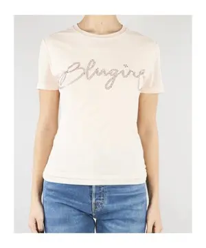 BLUGIRL Crystal Embellishment Logo T-shirt