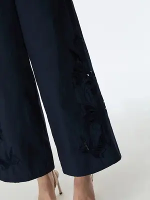 IBLUES Embroidered Cotton Trousers
