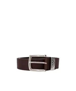 Emporio Armani Logo Detail Leather Belt