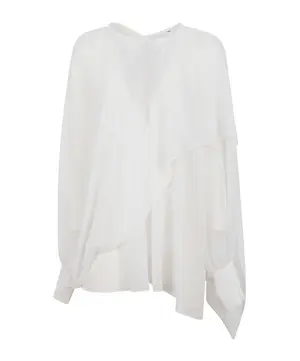 GIANLUCA CAPANNOLO Draped Long-sleeve Top - White