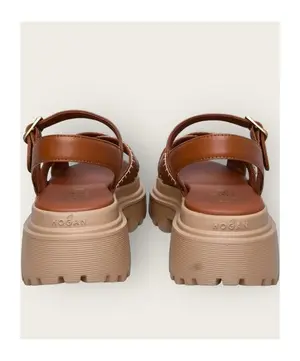 Hogan Open Toe Flat Sandals