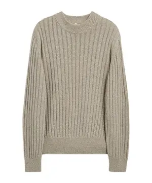 SUNFLOWER Ribbed Crew Neck Sweater - Nude