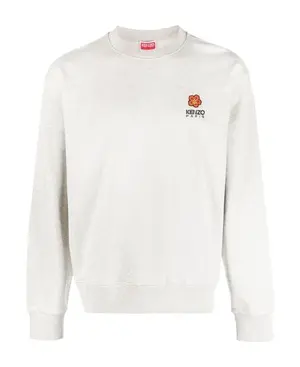 Kenzo Logo-embroidered Crewneck Sweatshirt - White