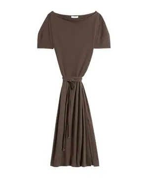 LEMAIRE Off-the-shoulder Dress - Brown