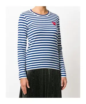 Play Comme Des Garcon Comme Des Garçons Play Striped Long-sleeved T-shirt