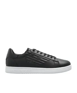 EA7 Logo-printed Lace-up Sneakers - Black