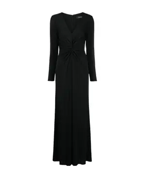 Ralph Lauren Ruched-detail Long Dress - Black