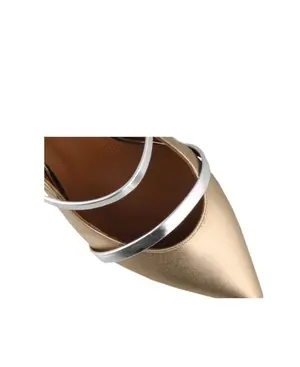 MALONE SOULIERS Metal Textured Muller High Heels