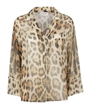 ERMANNO FIRENZE Printed Long Sleeve Pyjama Shirt
