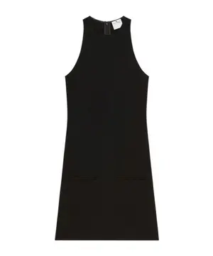 COURREGES A-line Mini Dress With Sticker Pockets - Black