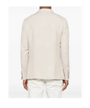 Eleventy Linen Patch-pocket Blazer