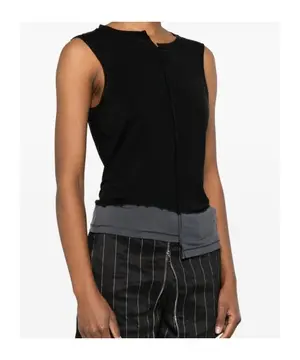 Y3 Asymmetrical Dip-dye Tank Top