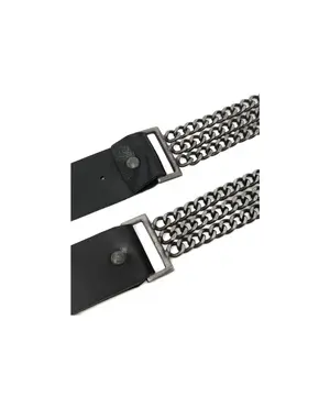 R13 Chain-detail Leather Belt