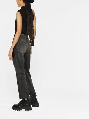 R13 Distressed Jeans With Multi-pocket Design