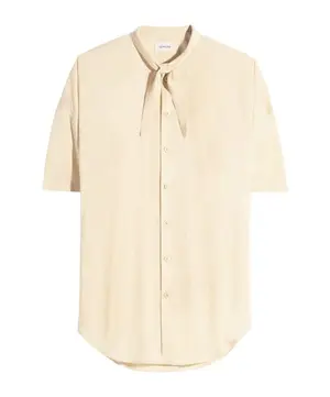 LEMAIRE Short-sleeved Shirt With Scarf - Nude