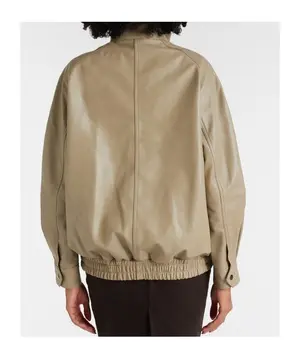 Nour Hammour Long-sleeved Leather Jacket
