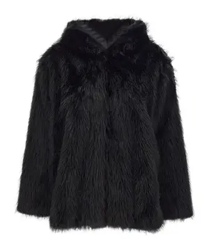 KAOS Faux Fur Coat - Black