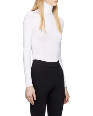 Wolford Colorado High-neck Long-sleeve Bodysuit - White