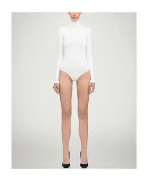 Wolford Colorado High-neck Long-sleeve Bodysuit - White