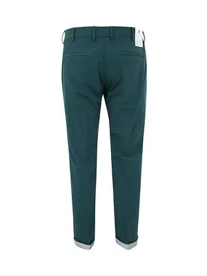 PT TORINO Contrasting-cuff Straight-leg Trousers