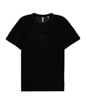 SUNFLOWER Sheer Knit T-shirt - Black