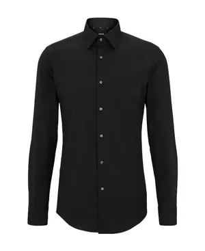 Hugo Boss Long-sleeved Buttoned Shirt - Black