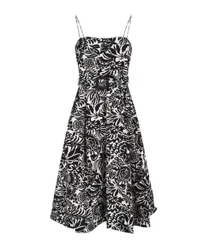 Polo Ralph Lauren Floral Printed Midi Slip Dress - Black