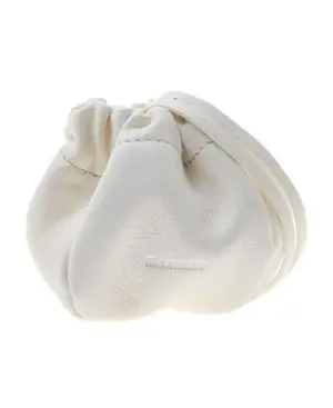 JIL SANDER Logo Detailed Clutch Bag - White