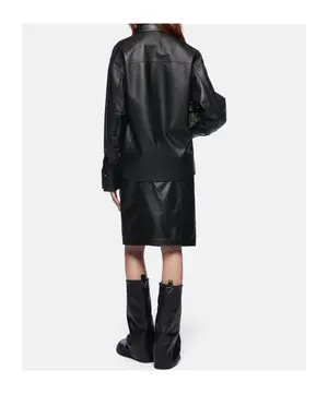 Attico Long-sleeved Leather Shirt