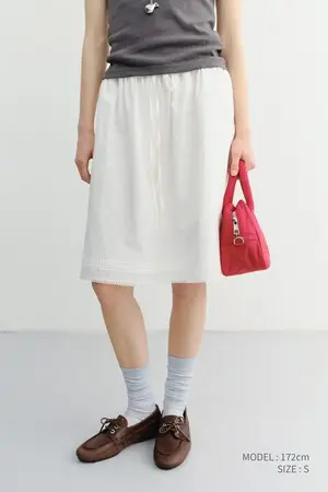 DUNST Laced Midi Skirt