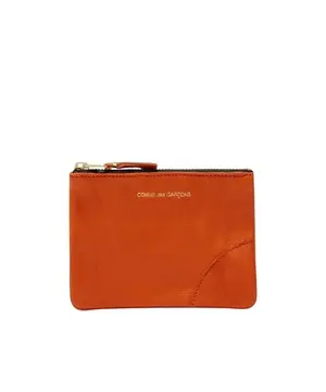 Comme Des Garçons Comme Des Garons Wallet Logo Printed Zip-up Wallet - Red