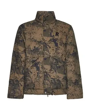 REPRESENT Camouflage Printed High-neck Puffer Jacket