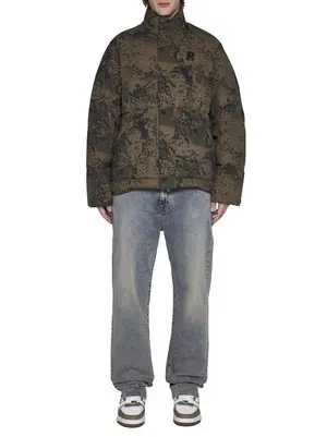 REPRESENT Camouflage Printed High-neck Puffer Jacket
