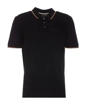 Hugo Boss Logo Detailed Polo Shirt - Black