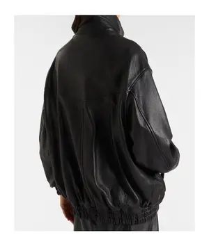 Nour Hammour Long-sleeved Leather Jacket