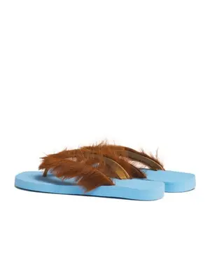 Marni Furry Strap Sandals