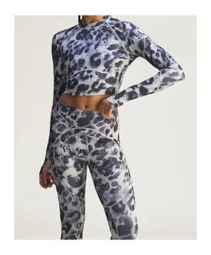 Adidas By Stella McCartney Animal-pattern Compression Top