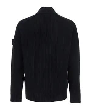 Stone Island Logo Patch Zip-up Cardigan