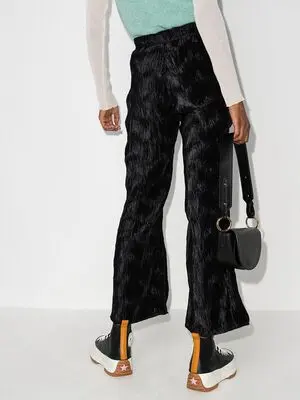 GANNI Plissé Flared Trousers