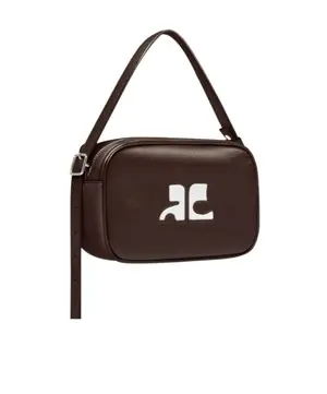 COURREGES Courrèges Reedition Logo Patch Zip-up Shoulder Bag