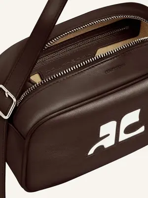COURREGES Courrèges Reedition Logo Patch Zip-up Shoulder Bag