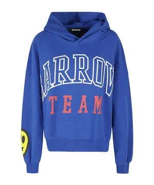 BARROW Logo Logo Hooded Sweater - Blue